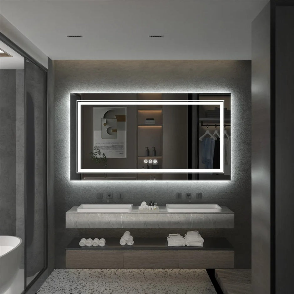 Rectangle LED Mirror – Bright, Elegant & Energy-Efficient – LED Mirror ...