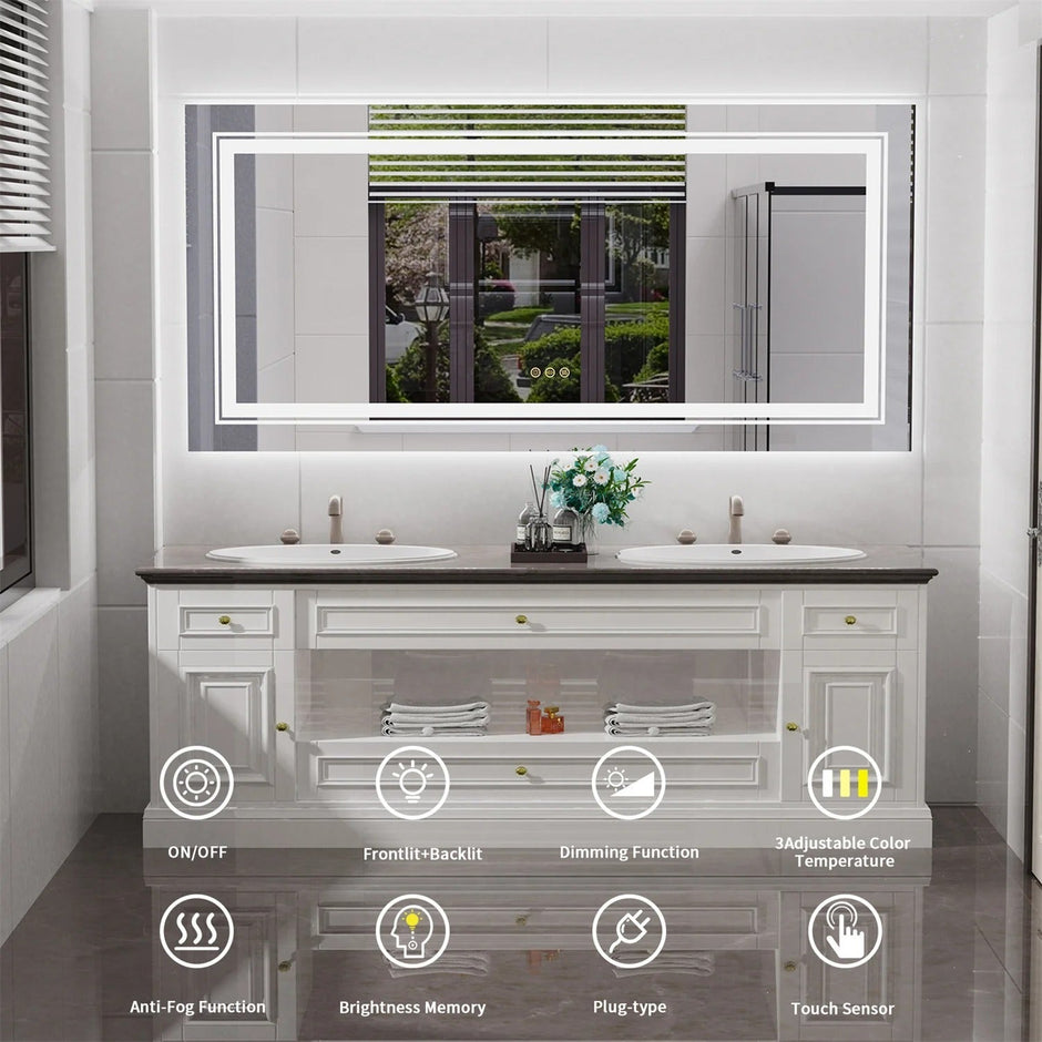 Top LED Mirror for Bathrooms – Stunning Light, Sleek Design! – LED ...